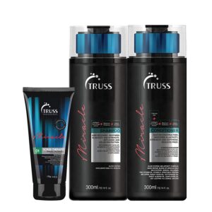 truss scrub therapy scalp exfoliant treatment bundle with miracle shampoo and conditioner set