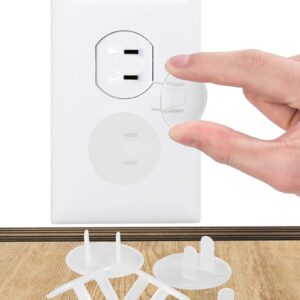 outlet plug covers, kmeivol 36 pack baby proof outlet covers, durable & steady baby proofing outlet covers, reassured electrical outlet cover plates, white insulated plastic outlet cover