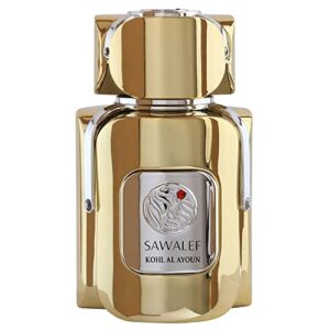 swiss arabian kohl al ayoun - fruity, amber, and woody scent notes - long lasting and addictive unisex fragrance - a seductive signature aroma - the luxurious scent of arabia - 2.7 oz edp spray