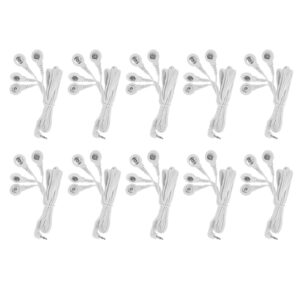 sonew 10pcs dc 2.5mm 4 button electrode wire cable, compatible wires for digital tens massage machine