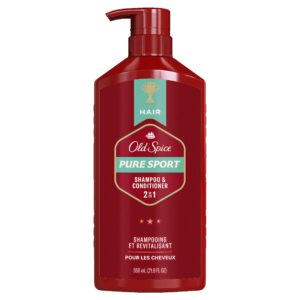 old spice pure sport 2in1 shampoo & conditioner for men, 22 fl oz, 21.9 fl oz