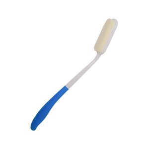 kangwell back bath brush with long handle,long curved body brush -sponge back scrubber for elderly aid bathing and shower