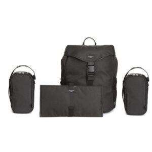 storksak eco backpack changing bag - black