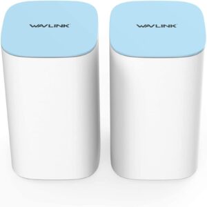 wavlink whole home mesh wifi system -tri-band ac3000 router & extender replacement covers up to 5,000 sq. ft., 2-pack includes 1 router & 1 extender