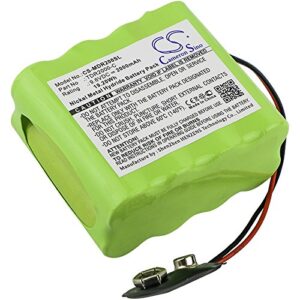 bornmio replacement battery for megger tdr2000/2r echometer time domain reflectometer megg tdr2000-c (2000mah)