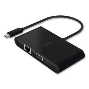 belkin avc004bk-bl usb-c multi-port + charge adapter