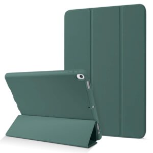 bentoben case for ipad air 10.5" (3rd gen) 2019 / ipad pro 10.5" 2017 with pencil holder, premium protective tablet case slim soft tpu back smart cover auto sleep/wake for apple ipad air 3, dark green