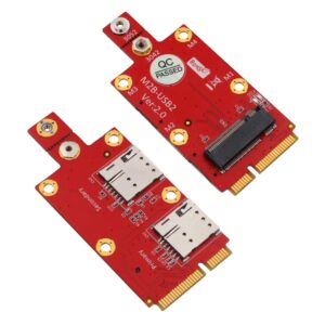 hlt m.2 (ngff) key b to mini pci-e adapter with dual nano sim card slot