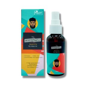 #everydayhustle beard oil spray for men - premium beard formula for daily grooming, moisturizing, and extra shine, for all beard types, jasmine scent, 60ml