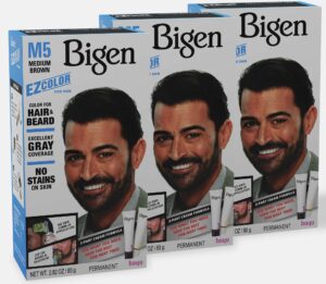 m5 bigen ez color for men medium brown - 3 pack