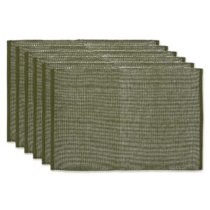 dii two-toned collection tabletop, placemat set, sage, 6 piece