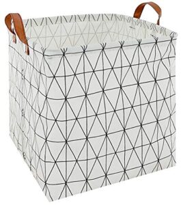 asketam square canvas collapsible fabric baby toy box storage bin bedroom decor closet kids laundry baskets toy organizer,shelf basket nursery storage,gift baskets(geometric rhombus)