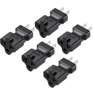 【5pack four-in-one 4-in-1 15 amp household ac plug to 20 amp t blade adapter,5-15p to 5-20r,5-15p to 6-15r,5-15p to 6-20r, 4 in 1 ac power adapter,15a 125v to 20a 250v adapter