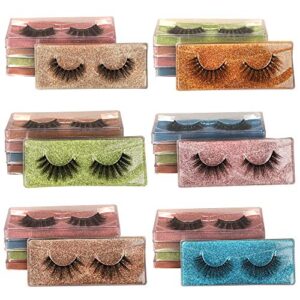 ruairie 5d faux mink lashes wholesale bulk 30 pairs 6 styles natural false lashes pack fluffy volume false eyelashes wispy 3d fake lashes mink