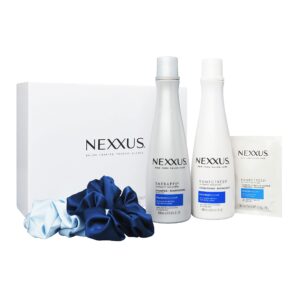 nexxus therappe humectress protein fusion shampoo, conditioner, hair mask & scrunchies for dry hair beauty gift set