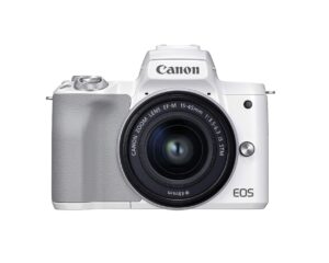 canon eos m50 mark ii + ef-m 15-45mm is stm kit white (renewed)