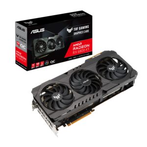 asus tuf gaming amd radeon™ rx 6800 xt oc edition graphics card (pcie 4.0, 16gb gddr6, hdmi 2.1, displayport 1.4a, dual ball fan bearings, all-aluminum shroud, reinforced frame, gpu tweak ii)