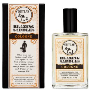 outlaw soaps blazing saddles western cologne | bold scent: warm leather, gunpowder, sagebrush, & sandalwood | mens & womens cologne