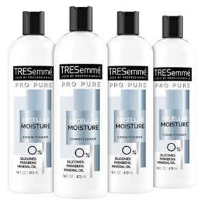 tresemmé pro pure conditioner for daily moisture micellar moisture silicone free, 16 fl oz (pack of 4)