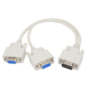 pngknyocn 30cm db9 y splitter cable db9 9 pin 1 male to 2 female rs232 serial splitter adapter straight-through cable youcheng for connect various serial interface devices