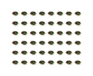 48 pcs of 1.2" round envelope seals labels stickers peacock feather