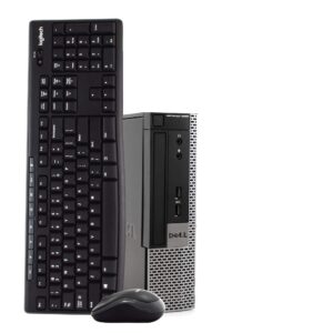 dell optiplex 9020 ultra small space saving pc desktop computer, intel quad core i5, 8gb ram, 256gb ssd, windows 10, new 16gb flash drive, wireless keyboard & mouse, dvd, wifi (renewed)