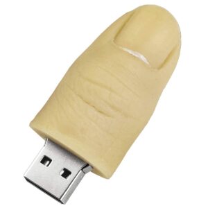 leizhan cute usb flash drive character thumb drive for kids students gift pendrive (16gb, thumb shape)