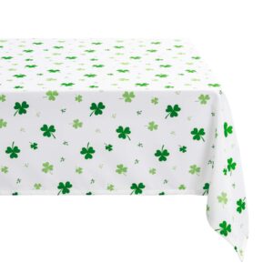 hiasan waterproof st patricks day tablecloth rectangle, 60 x 84 inch - washable shamrock fabric table cloth for spring and outdoor use