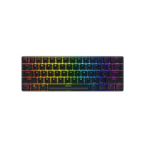 whirlwind fx atom 60% gaming keyboard: interactive and customizable lighting – immersive, reactive rgb experience (brown tactile)