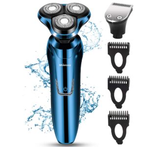 vifycim electric razor for men, mens electric shavers, dry wet waterproof rotary facial shaver, portable face shaver cordless travel usb rechargeable with hair clipper for shaving husband dad