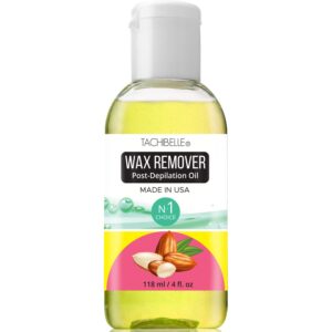 tachibelle wax remover post-depilation oil enriched with almond oil wax off remove after wax residue remove oil for skin made in usa 4 oz (1 piece)