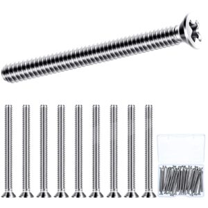 ripeng 30 pieces extra long outlet screws machine long electrical outlet screws device mounting electrical extender for fix wonky (6-32 x 1-1/2 inches)