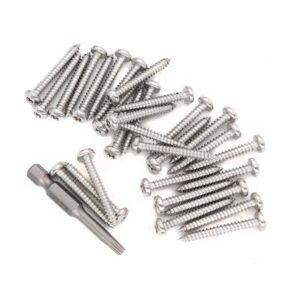 binifimux 30pcs #8 1-1/4" torx in pin head tamper proof security self tapping sheet metal screws with t20 wrenh key 304 stainless steel