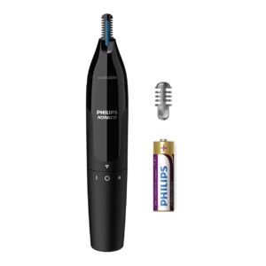 philips norelco nt1715 (1000) nosetrimmer for ears, nose & eyebrow hair trimming with no pulling guaranteed