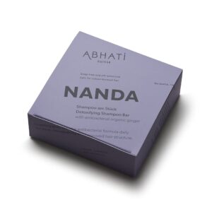 abhati suisse | nanda detoxifying shampoo bar | cleansing | soothing & restorative | made in switzerland | 58 g