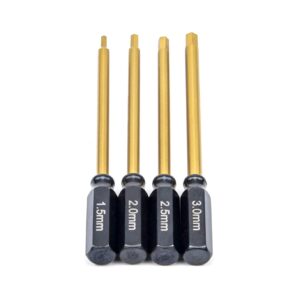 rc hex drill bit 1.5mm 2.0mm 2.5mm 3.0mm hex screwdriver tip rc hobby tools kit for rc helicopter model(4pcs)