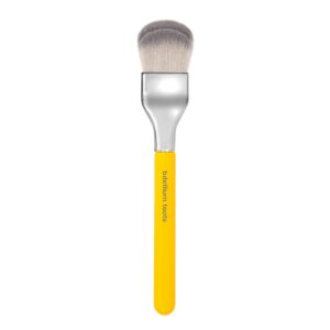 bdellium tools professional makeup brush - studio series 952 small rounded double dome blender - with soft synthetic fibers, for application & blending (yellow, 1pc)