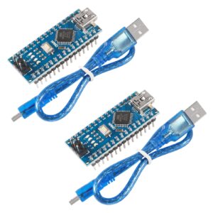 2pcs dorhea for nano v3.0 atmega328p module ch340c chip 5v 16mhz mini usb micro-controller board with usb cable