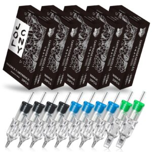 jconly 100pcs tattoo cartridge needles mixed size 3rl 5rl 7rl 9rl 3rs 5rs 7rs 9rs 7m1 9m1 for line shader magnum…