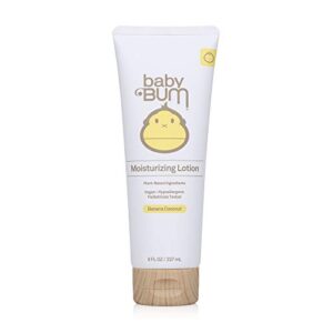 baby bum everyday lotion | moisturizing baby body lotion for sensitive skin with shea and cocoa butter| banana coconut | gluten free and vegan | 8 fl oz