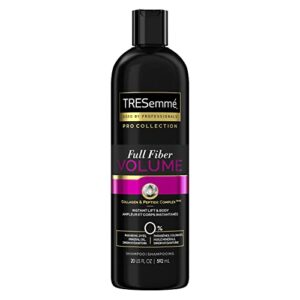 tresemmé pro advanced shampoo for instant lift and body fiber full volume for long-lasting buildable volume 20 oz