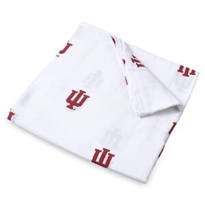 three little anchors indiana university muslin swaddle blanket 47x47in