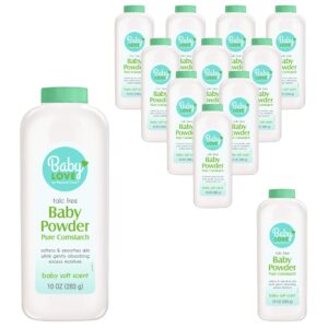 baby powder, pure cornstarch, 10-oz. (pack of 12)