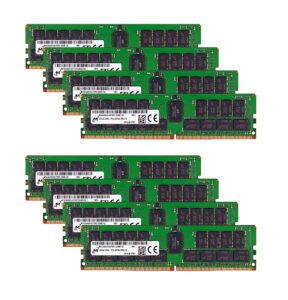 micron memory bundle with 256gb (8 x 32gb) ddr4 pc4-21333 2666mhz rdimm (8 x mta36asf4g72pz-2g6e1), dual ranked registered ecc memory