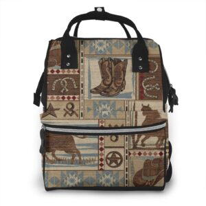 diaper bag western rodeo area large capacity nappy bag backpack for baby care tote bags travel backpack for mom and dad