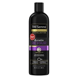 tresemmé shampoo for damaged hair keratin repair restores and shields hair from damage 20 oz