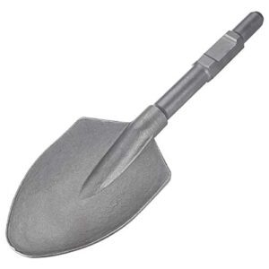 clay spade chisel bit for demolition jack hammer, a-karck 1-1/8" hex shank asphalt cutter chisel 17.5" long, alloy steel construction