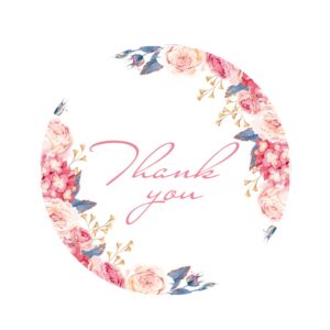 uniko 1.5 inch thank you stickers roll labels 500pcs thank you for supporting my small business sticker greeting cards christmas gifts, wedding, party,flower bouquets, gift wraps, tags, packaging