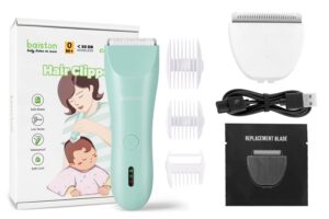 baistom quiet baby hair clippers bundled with replacement blade and usb charging cable