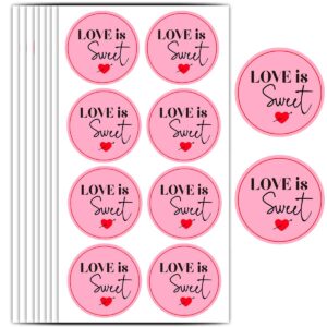 youok love is sweet stickers ,2 inch thank you stickers love labels for holiday,wedding,party,and arts decoration(200 pcs)